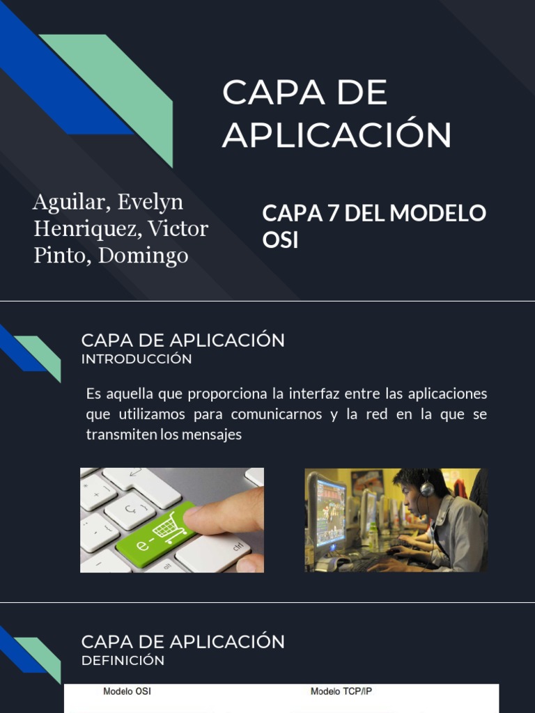 Modelo OSI Capa 7 Capa de Aplicación v2.0 | PDF | Modelo osi | sistema ...