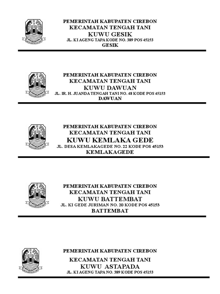 Surat Kop DESA | PDF