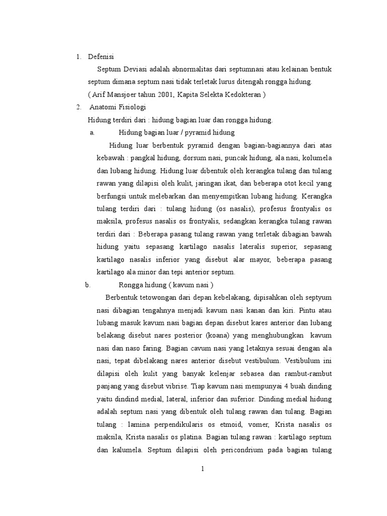 LP Septum Deviasi | PDF