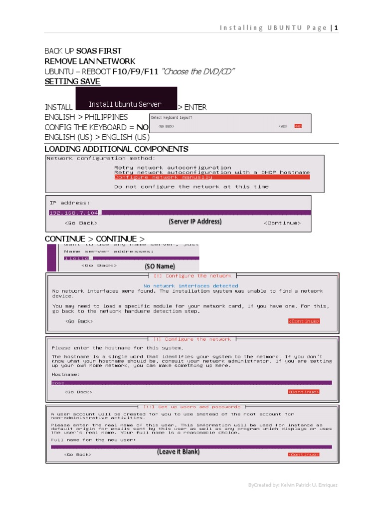 Remove Lan Network Setting Save: Back Up Soas First Ubuntu - Reboot F10 ...