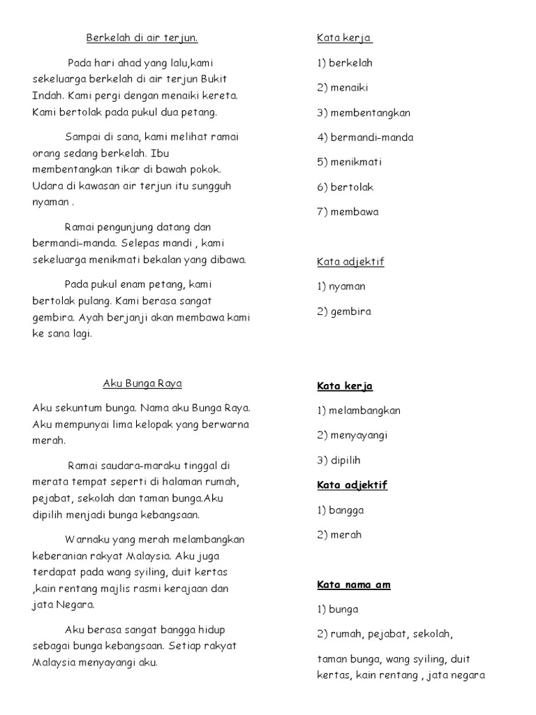 Contoh Karangan STD2 | PDF