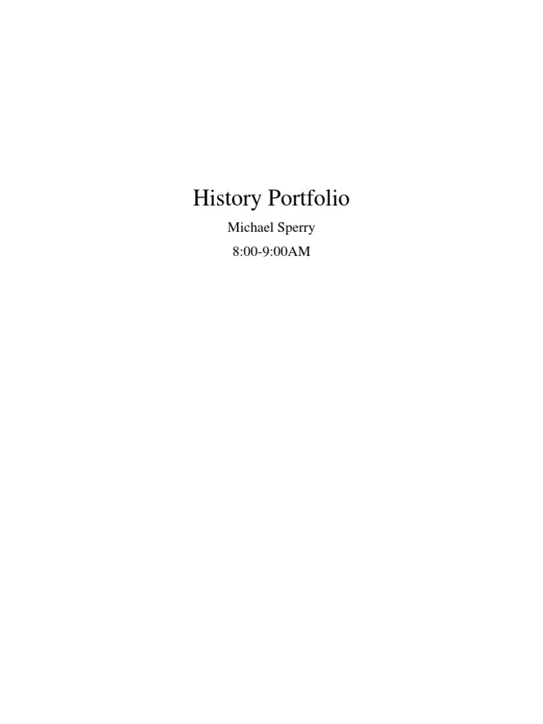 History Portfolio | PDF | John Locke | Age Of Enlightenment
