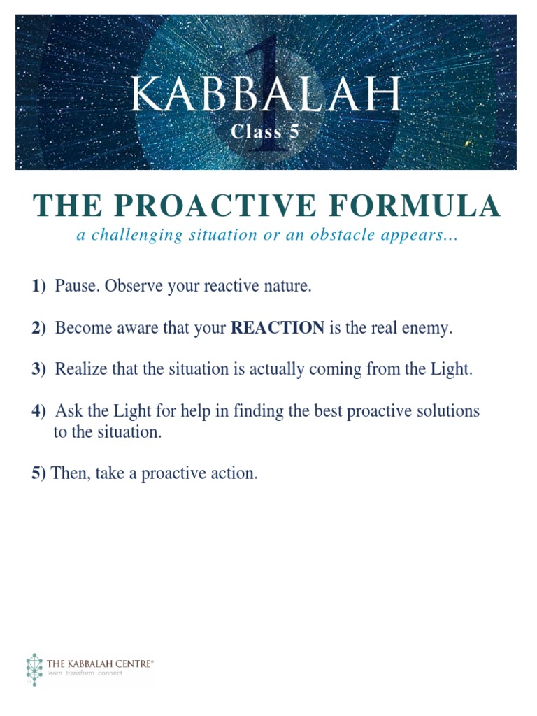 Kabbalah ProActive Formula | PDF