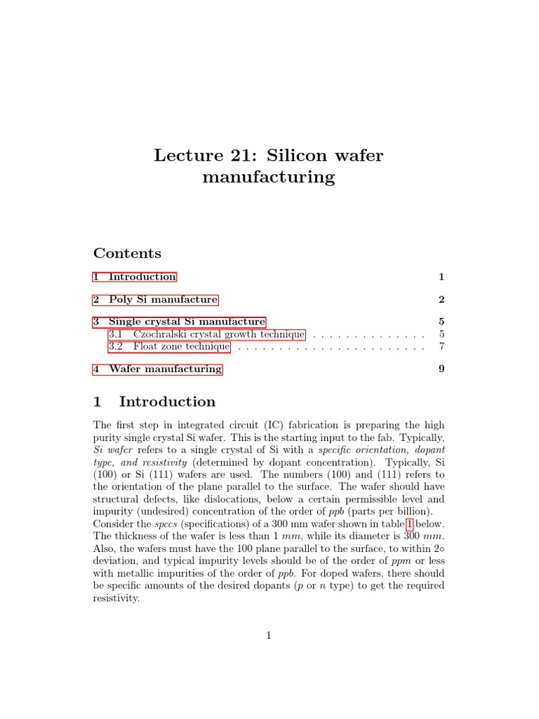 Lec21 Float Zone Techniques PDF | PDF | Wafer (Electronics ...