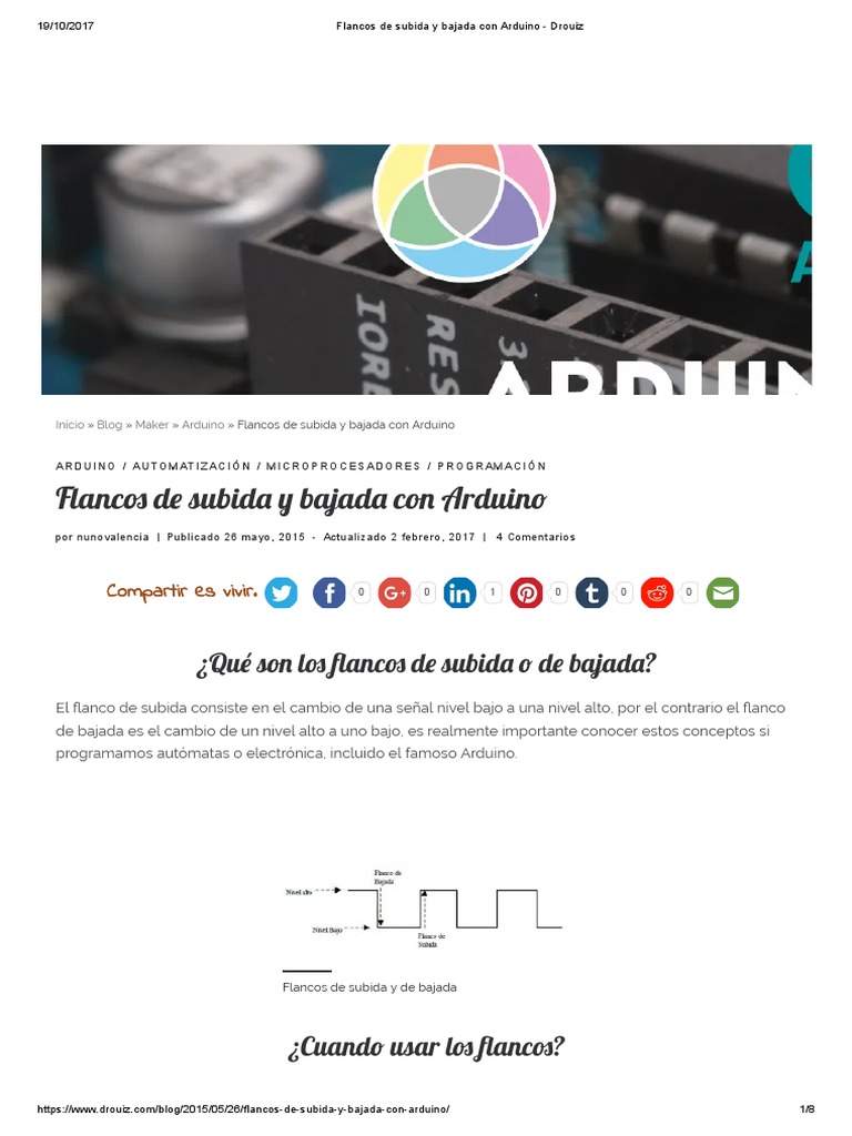 Flancos de Subida y Bajada Con Arduino - Drouiz | PDF | Arduino | Php