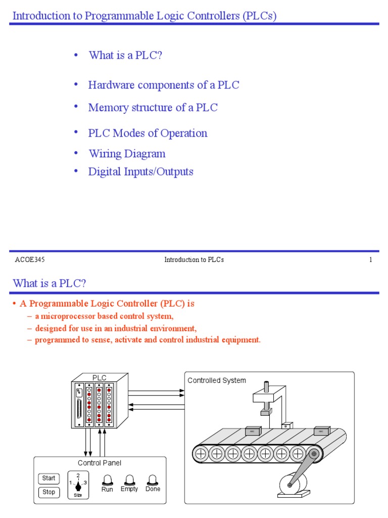 Mode of Operation PLC | PDF | Programmable Logic Controller | Relay