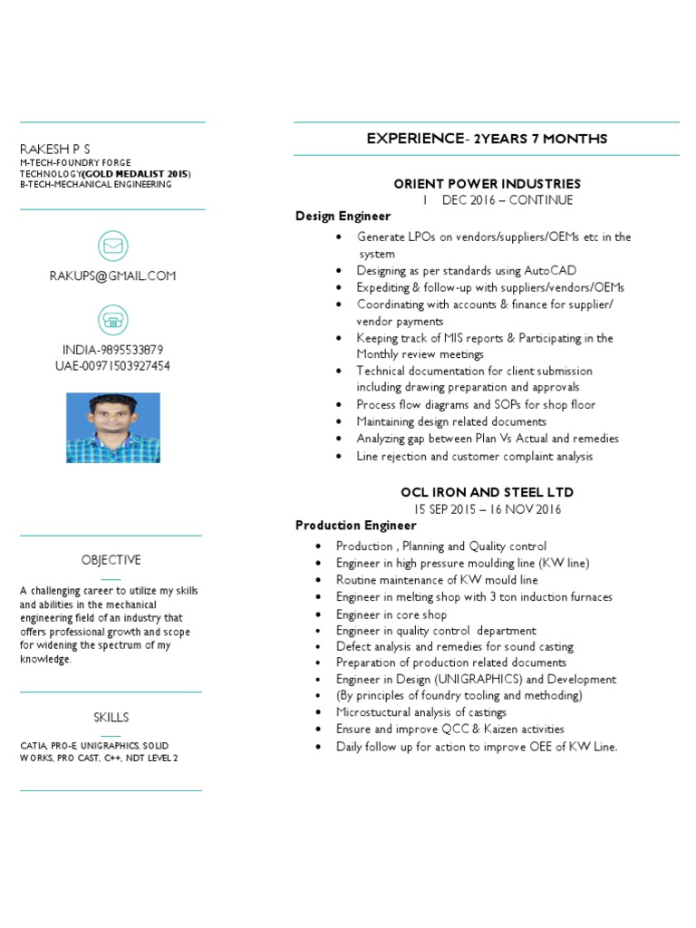 Rakesh Resume PDF | PDF | Engineer | Engineering