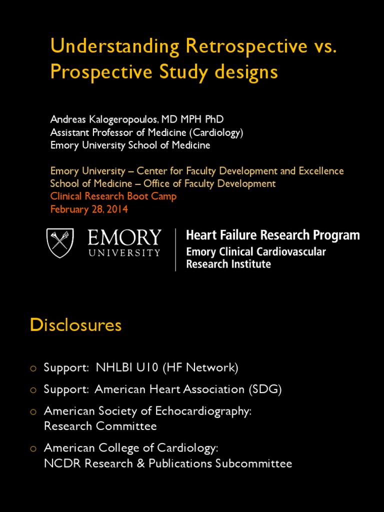 Kalogeropoulos Study Design Talk | PDF | Cohort Study | Randomized Controlled Trial