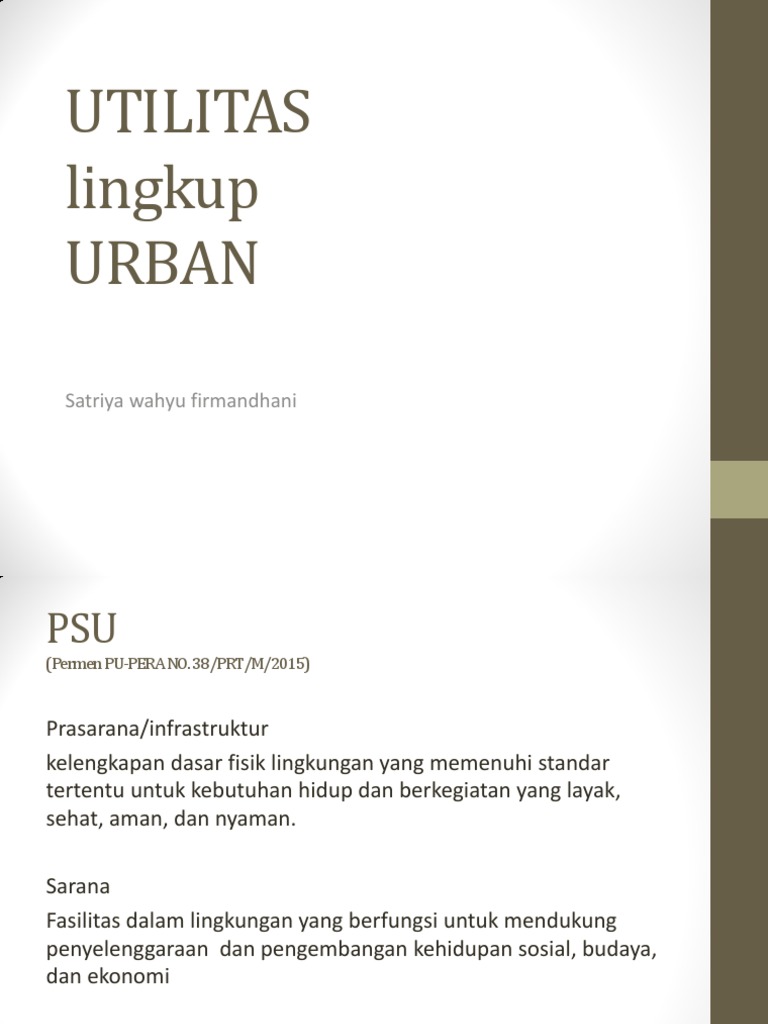 Utilitas Kawasan | PDF
