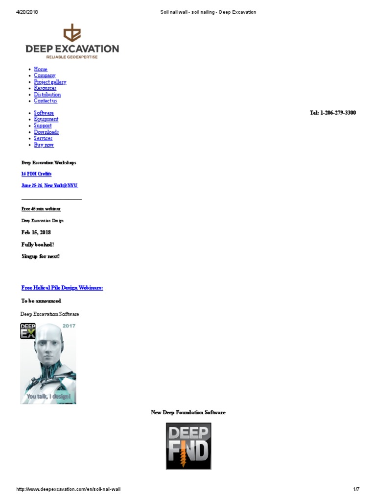 Soil Nail Wall - Soil Nailing - Deep Excavation | PDF | Deep Foundation ...