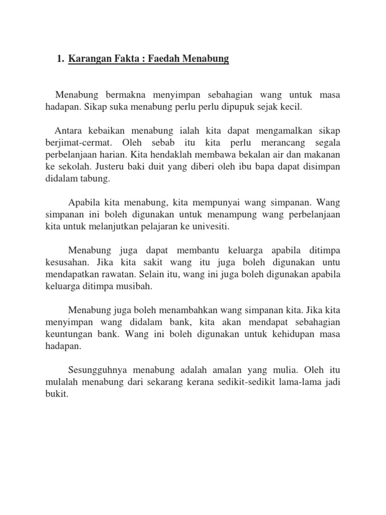 Karangan Tahun 5 | PDF