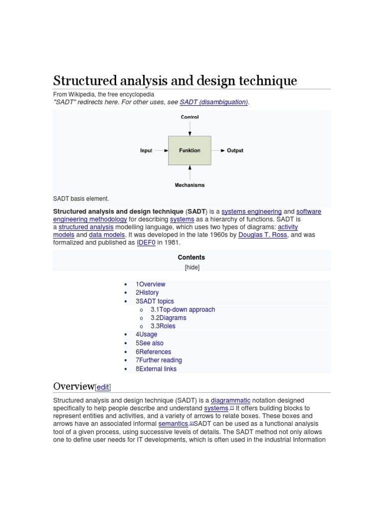 Structured Analysis and Design Technique | PDF | Systems Engineering ...