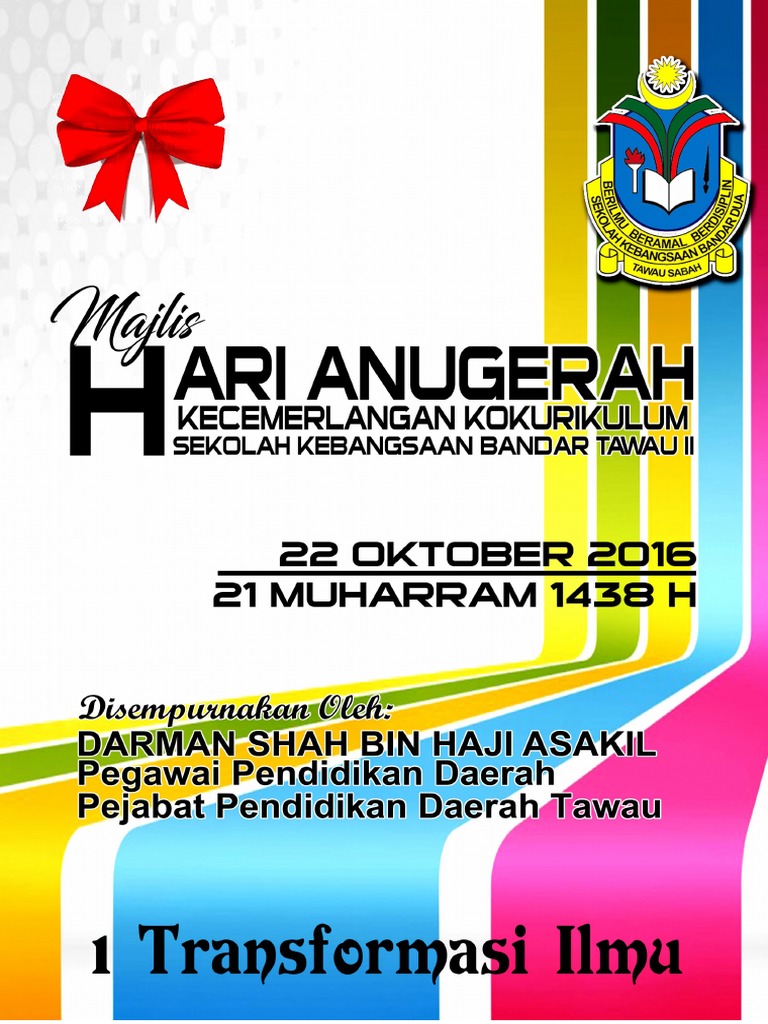 Buku Aturcara Hari Anugerah Kokurikulum 2016 | PDF Buku Aturcara Hari Anugerah Kokurikulum 2016 | PDF
