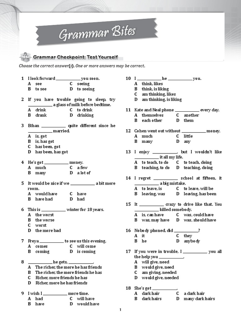 Grammar Bites English F3 PDF | PDF | Pronoun | Grammatical Tense
