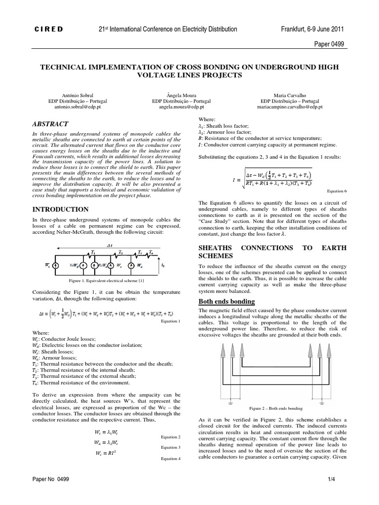 Technical Implementation of Cross Bonding On Underground High Voltage ...