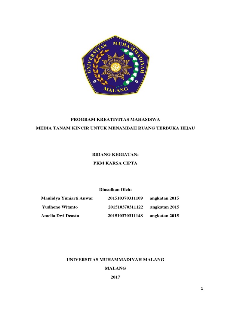 Proposal PKM KC | PDF