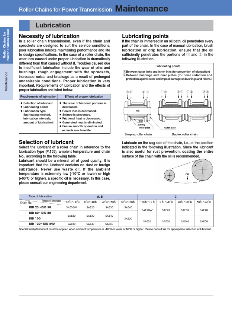 Lubrication: Necessity of Lubrication Lubricating Points | PDF | Motor ...