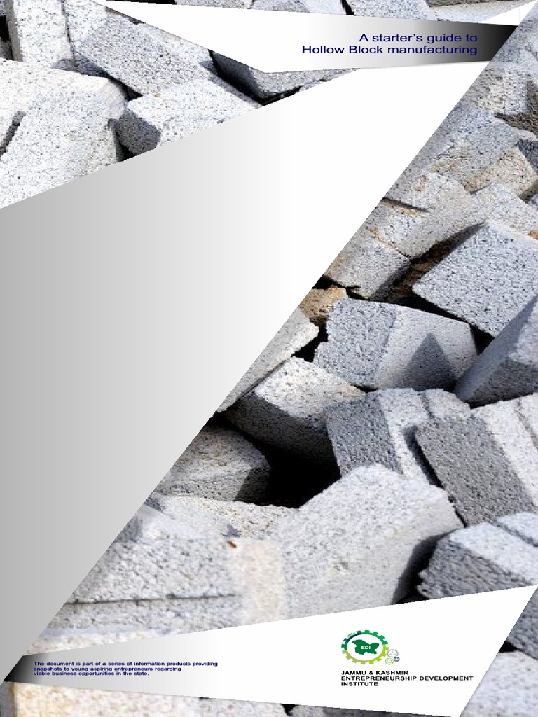Hollow Block Manufacturing Guide | PDF | Brick | Concrete