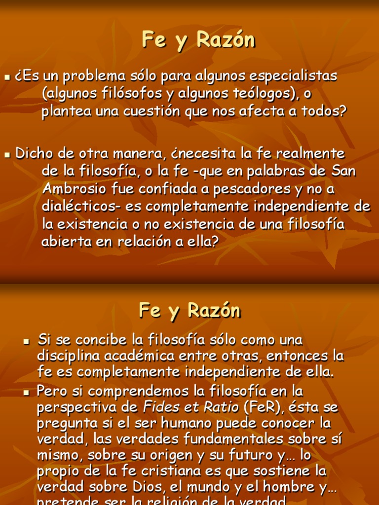 08 Fe y Razón | PDF | Verdad | Fe