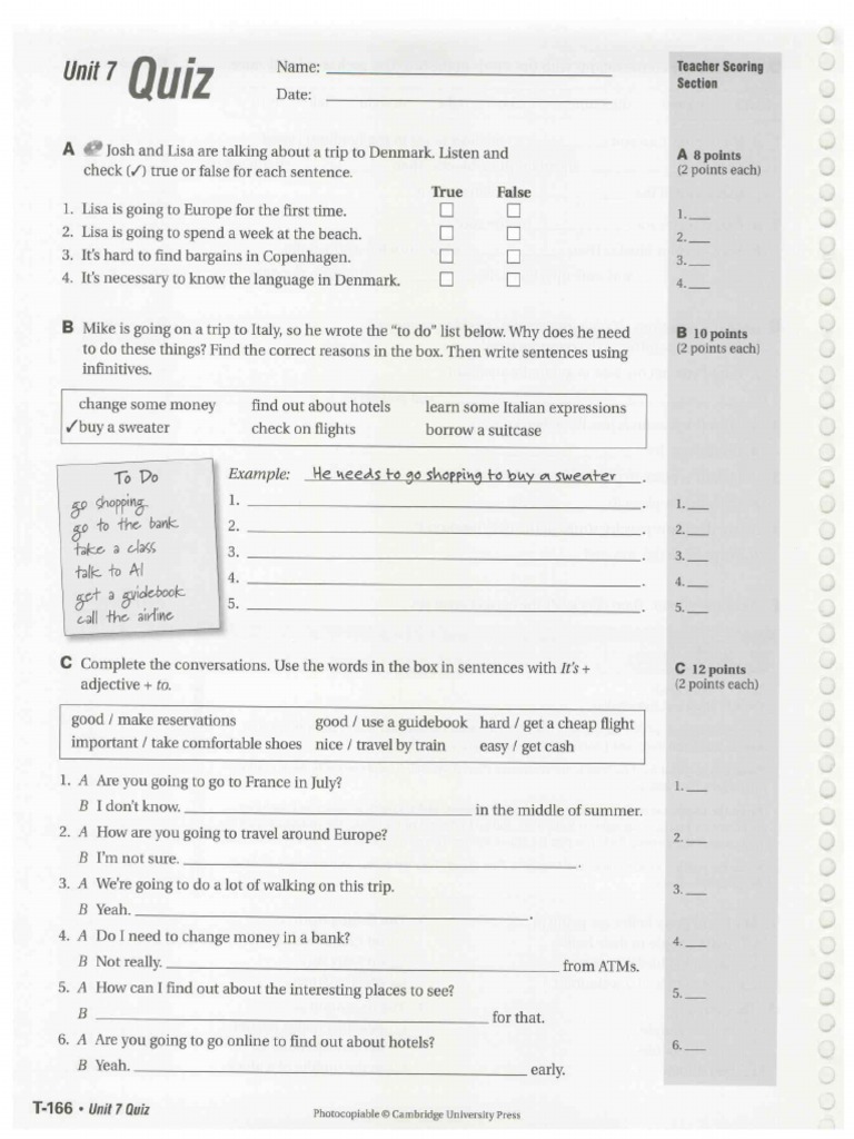 Level 2 Unit 7 Written Test PDF | PDF