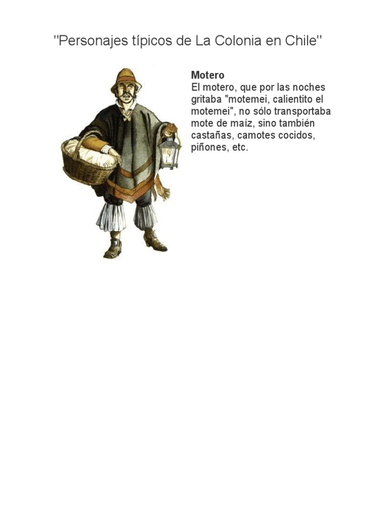 Personajes Típicos de La Colonia en Chile | PDF