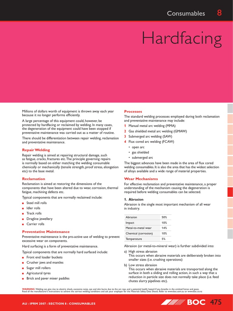 WELDING CONSUMABLES-Hardfacing PDF | PDF | Welding | Construction