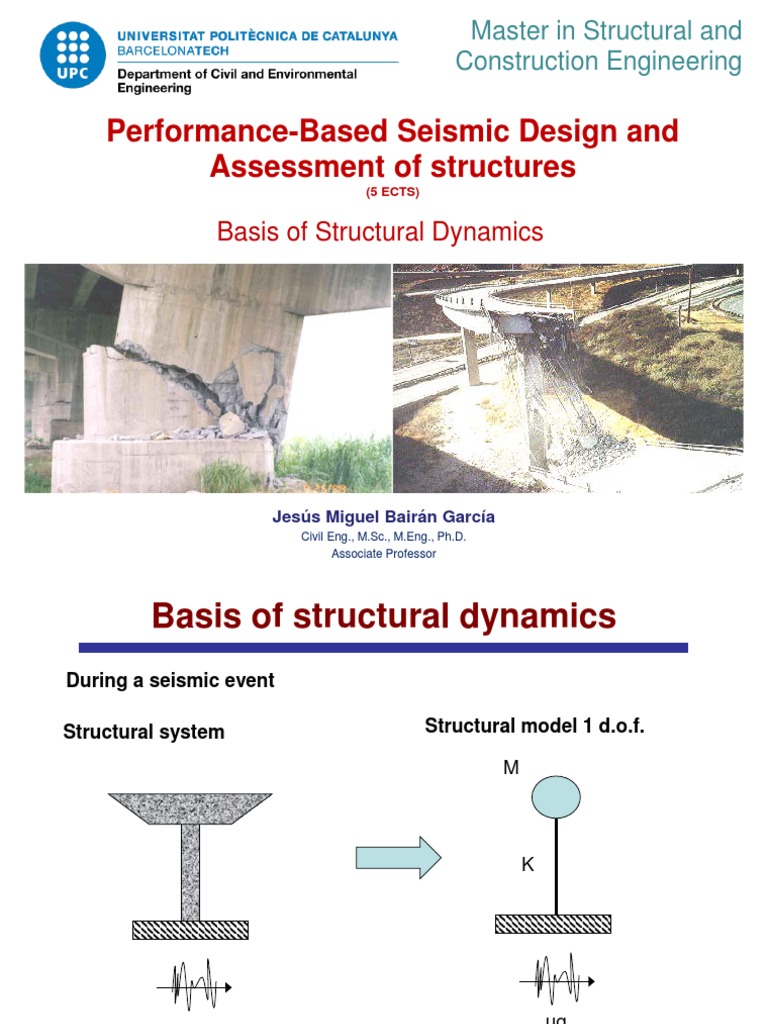 2 Basis of Structural Dynamics | PDF | Earthquakes | Spectral Density