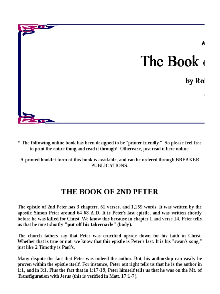 Insights on 2nd Peter's Teachings | PDF | Saint Peter | Last Judgment