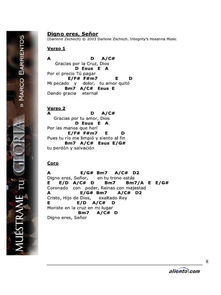 Chart Digno Eres Señor - Marco Barrientos | PDF