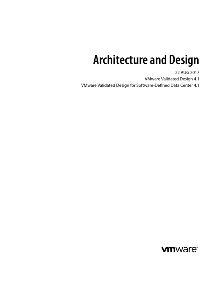Vmware Validated Design 41 SDDC Architecture Design | PDF | Quality Of Service | Computer Network