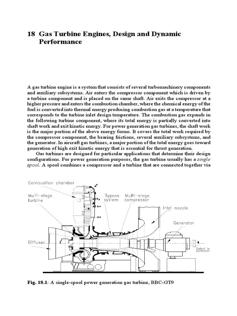 18 Gas Turbine Engines, Design and Dynamic Performance | PDF