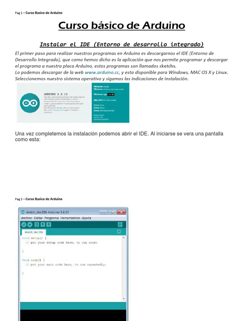Curso Basico de Arduino | PDF | Entorno de desarrollo integrado | Señal analoga