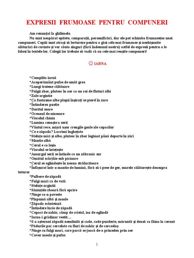 Expresii Frumoase | PDF