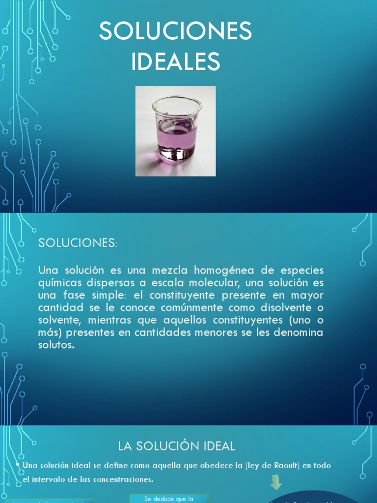 Soluciones Ideales | PDF | Solución | Solvente