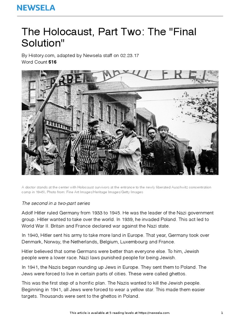 Holocaust's Final Solution Unveiled | PDF | The Holocaust | Auschwitz ...