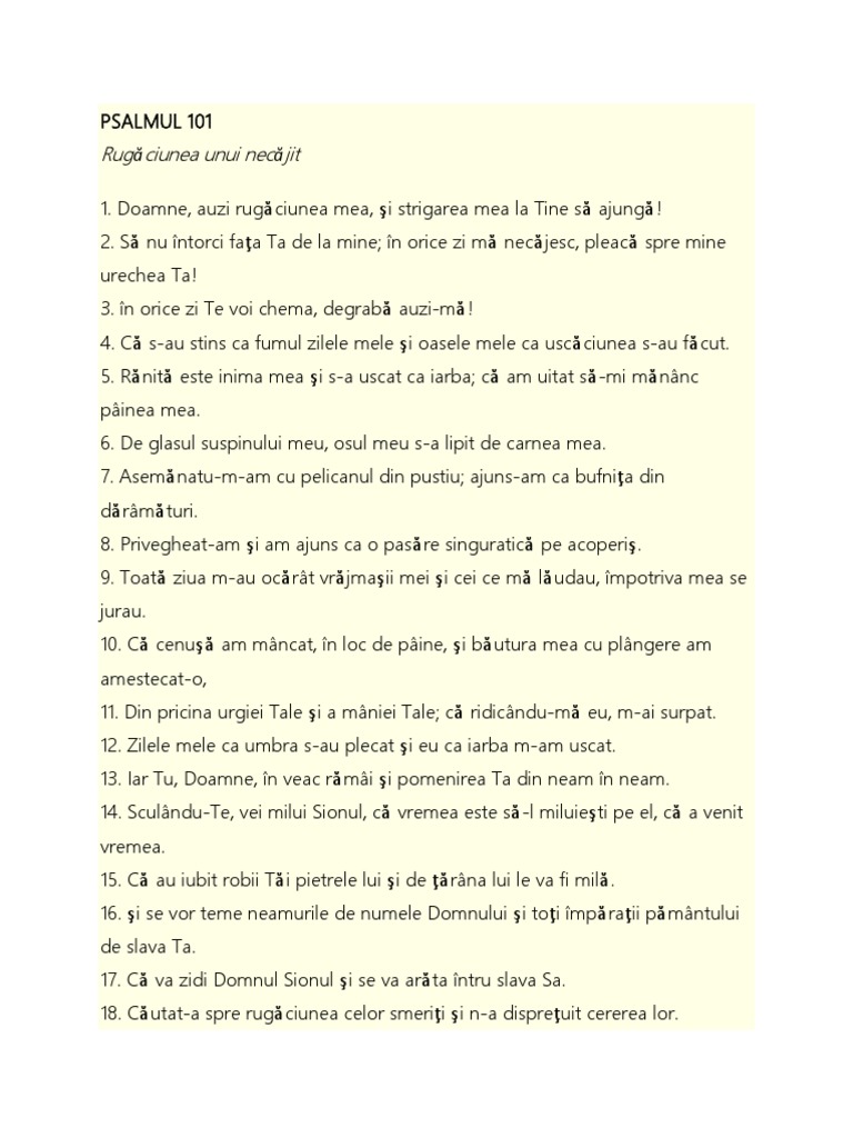 Psalmul 101 | PDF