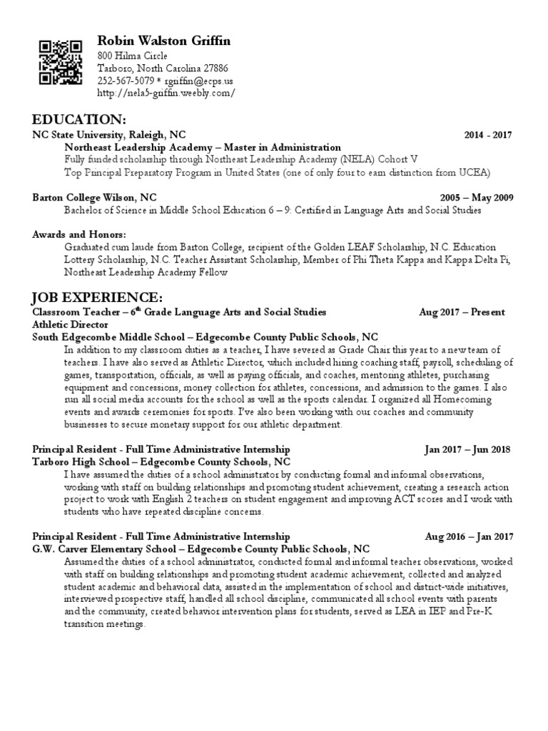 Robin Walston Griffin Resume | PDF | Schools | Project Based Learning