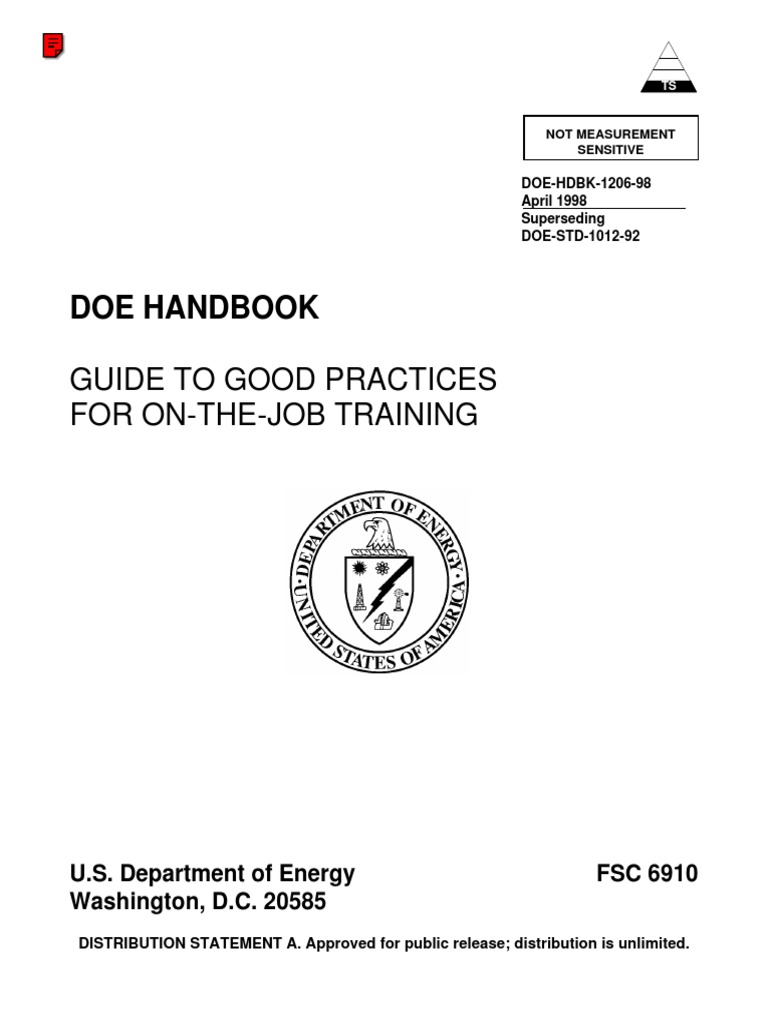 Doe Handbook: Guide To Good Practices For On-The-Job Training | PDF ...