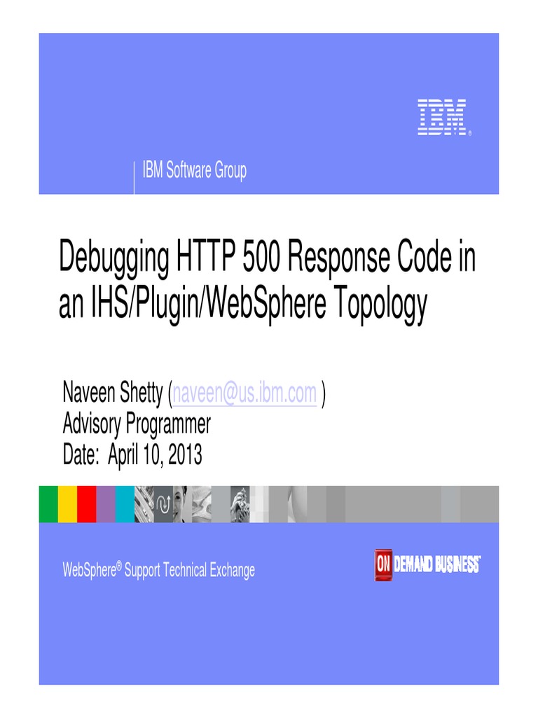 Debugging HTTP 500 Response Code in An IHS - Plugin - WebSphere ...