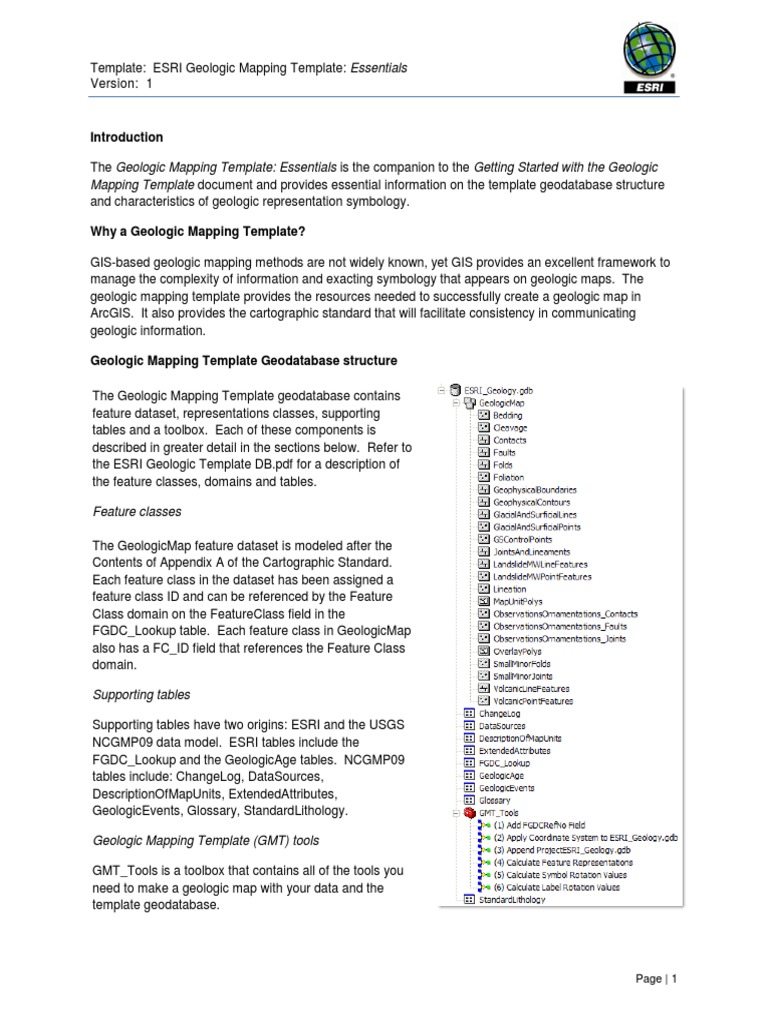 ESRI Geologic Mapping Template Guide | PDF | Cartography | Geology