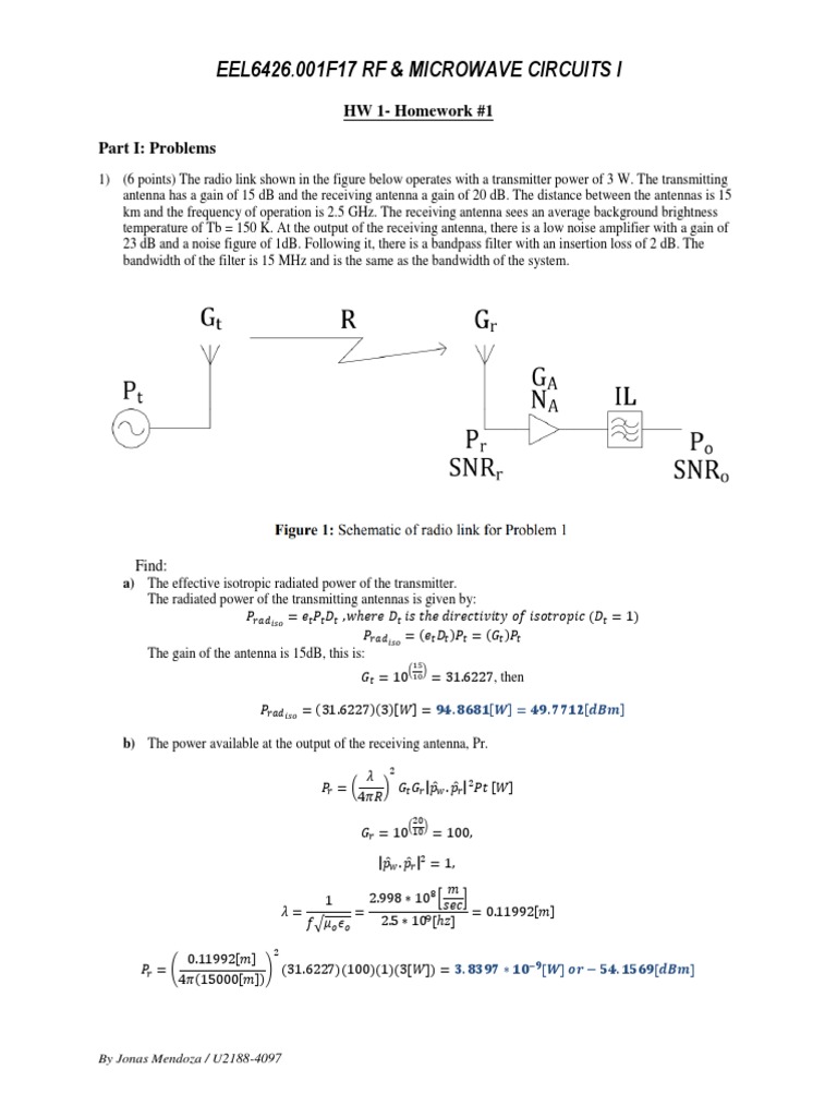 HW#1 | PDF | Antenna (Radio) | Bandwidth (Signal Processing)