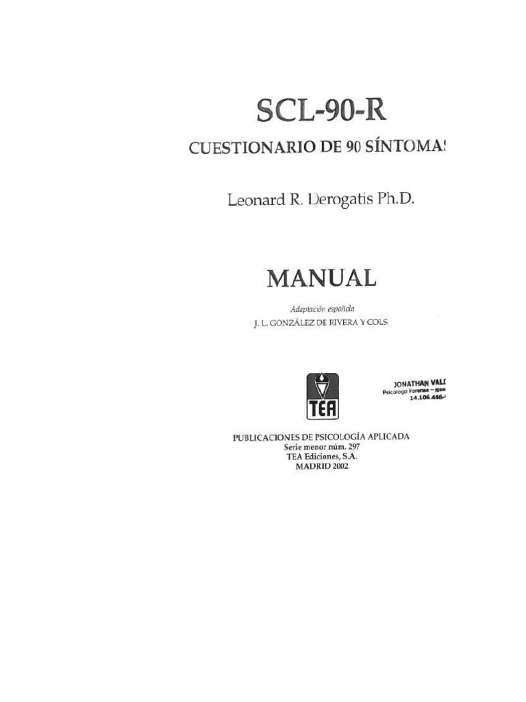 Suma e Interpretación SCL 90 R | PDF