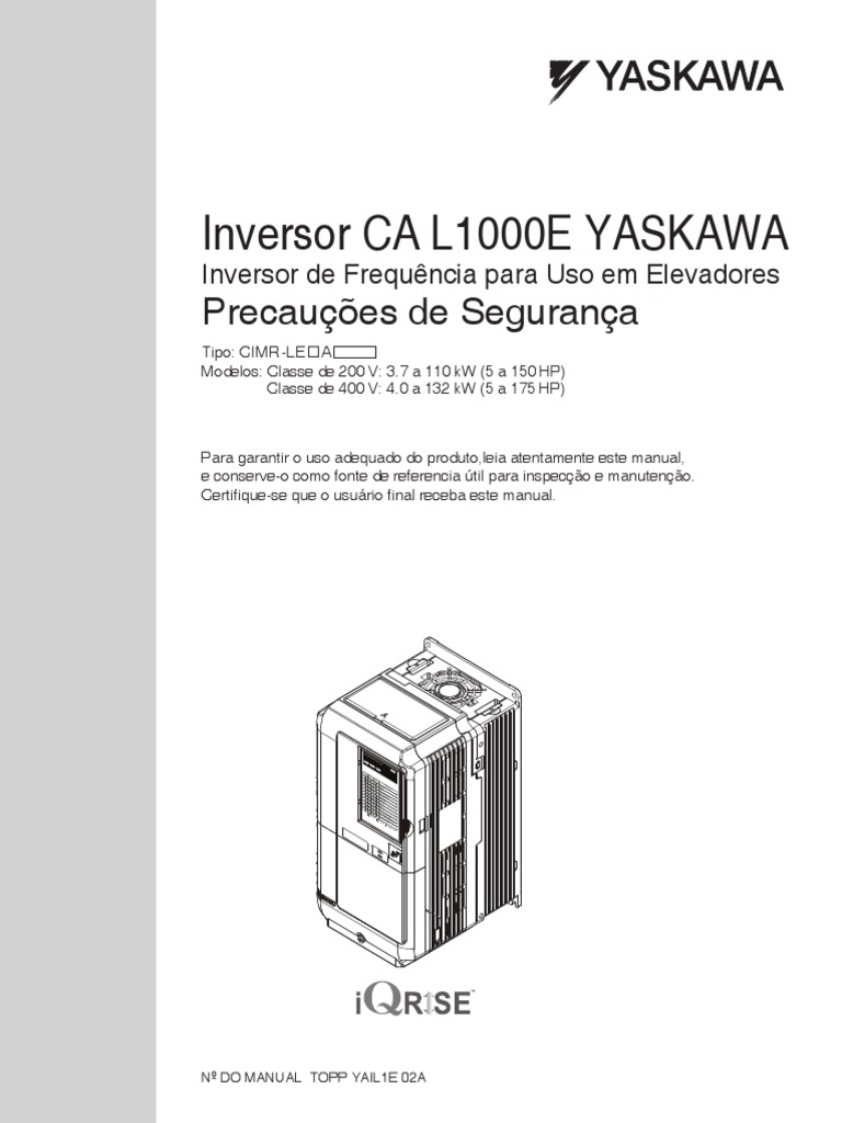 Manual l1000 e | PDF | Choque elétrico | Rede elétrica