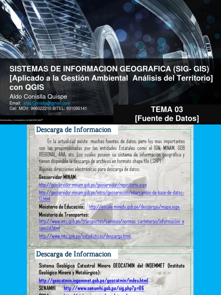 3 - Qgis - Fuentes de Datos Gis | PDF | Sistema de información ...