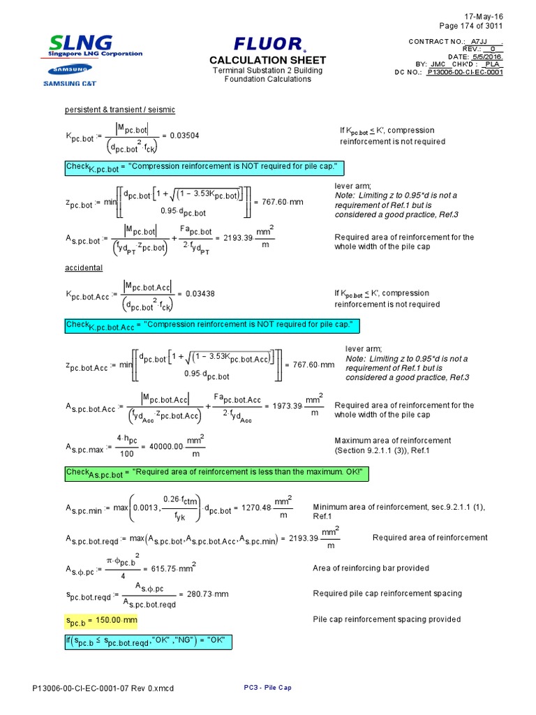 Fluor: Calculation Sheet | PDF | Civil Engineering | Building Engineering