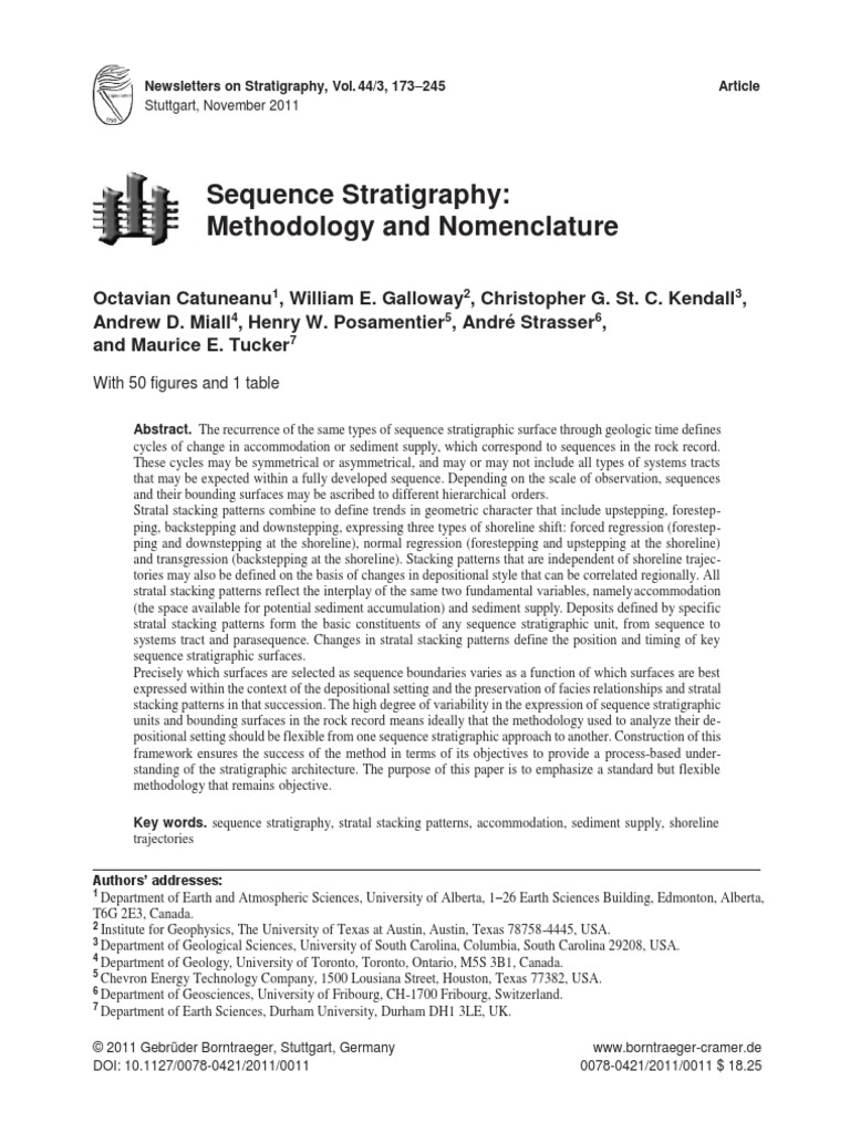 Sequence Stratigraphy: Methodology and Nomenclature | PDF ...