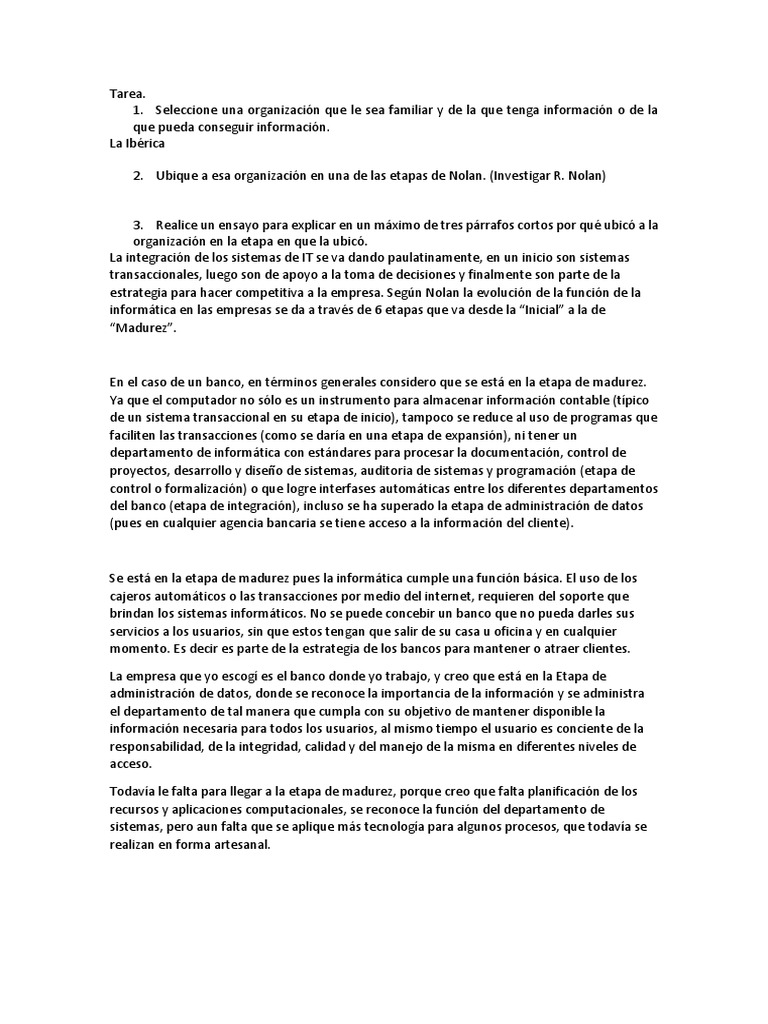 Etapas de Nolan | PDF | Usuario (informática) | Bancos