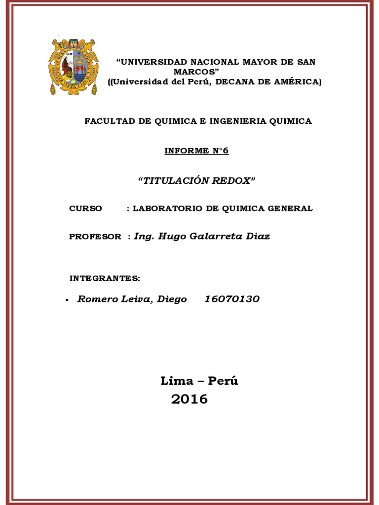 Caratula Informe 6 | PDF