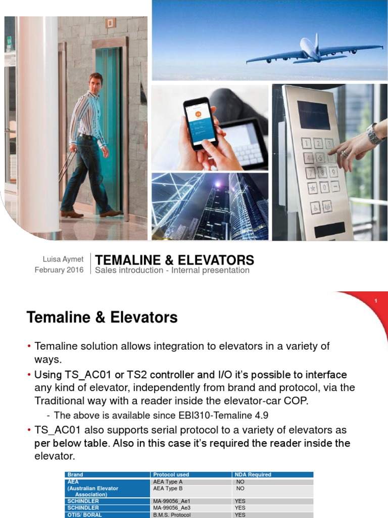 Temaline Elevators V1 | PDF | Elevator | Access Control