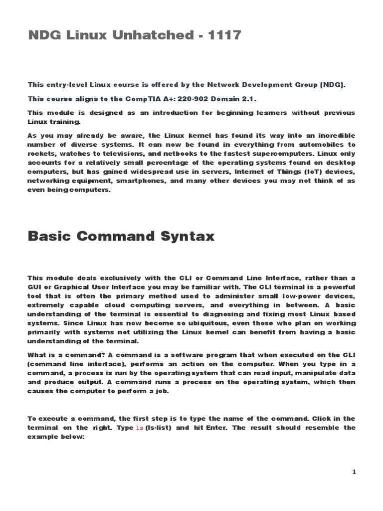 NDG Linux Unhatched | PDF | Directory (Computing) | File System
